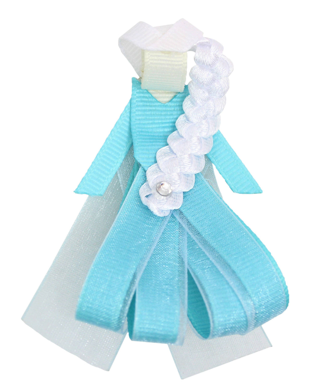 PRINCESS FIGURES ON PINCH CLIP: Aqua/ White – Baby Biz